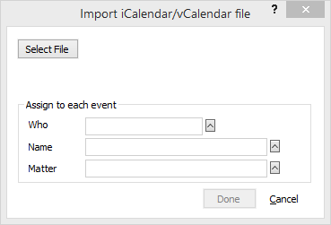 Importing iCalendar Files