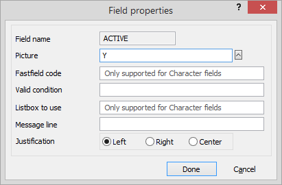 Adding/Editing Fields for a Screen