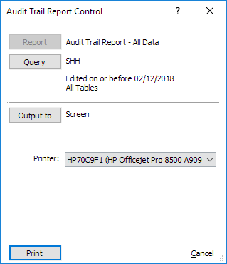 Audit Trail Reports