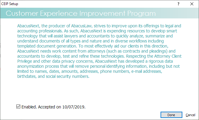 Customer Experience Improvement Program (CEIP)
